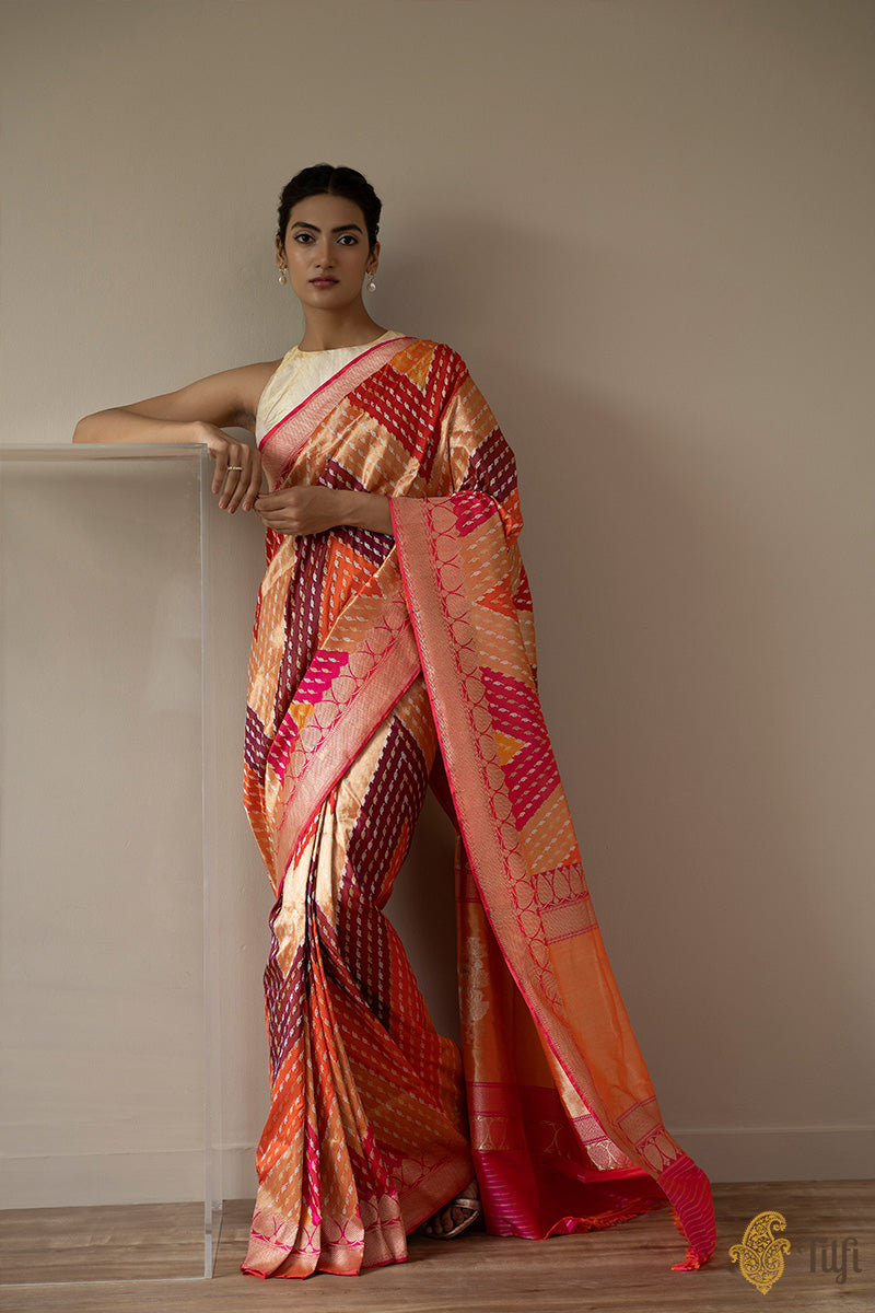 Rangkat Pure Katan Silk Banarasi Handloom Saree - Tilfi