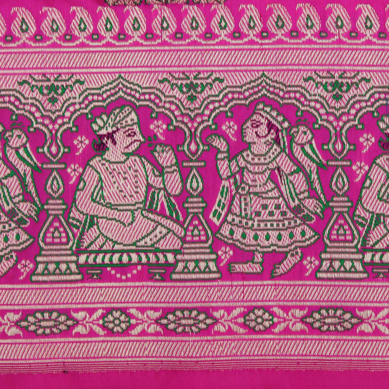 Pink Pure Katan Silk Banarasi Handloom Saree - Tilfi