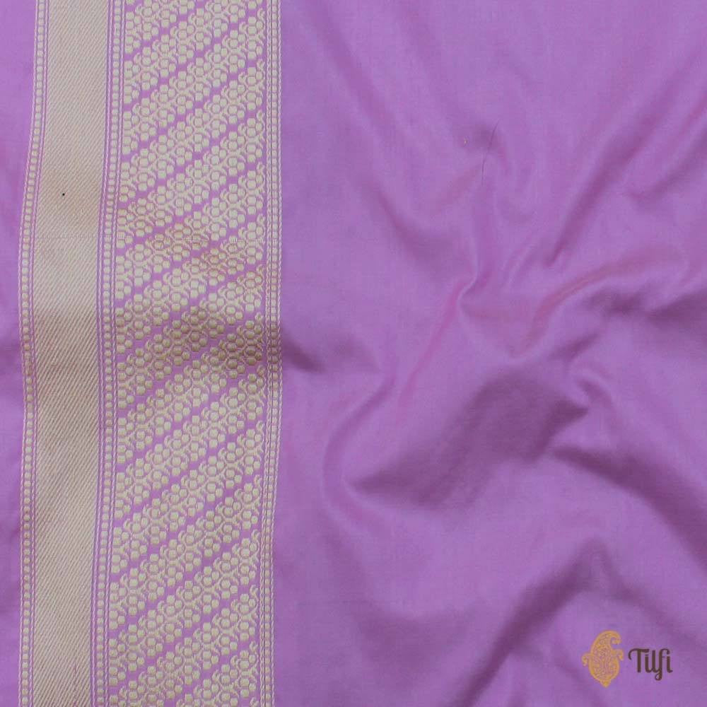 Light Gajri Pink Pure Katan Silk Banarasi Handloom Saree - Tilfi