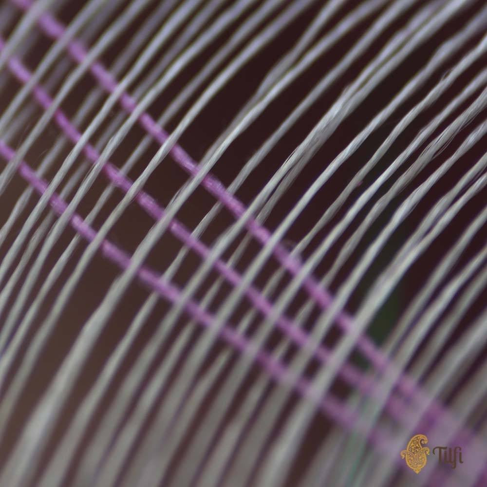 Light Gajri Pink Pure Katan Silk Banarasi Handloom Saree - Tilfi