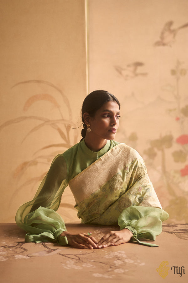 Pure Handwoven Banarasi Sarees Tagged "floral" - Tilfi
