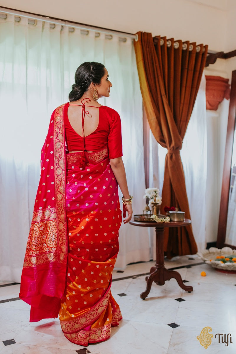 Rangkat Pure Katan Silk Banarasi Handloom Saree - Tilfi