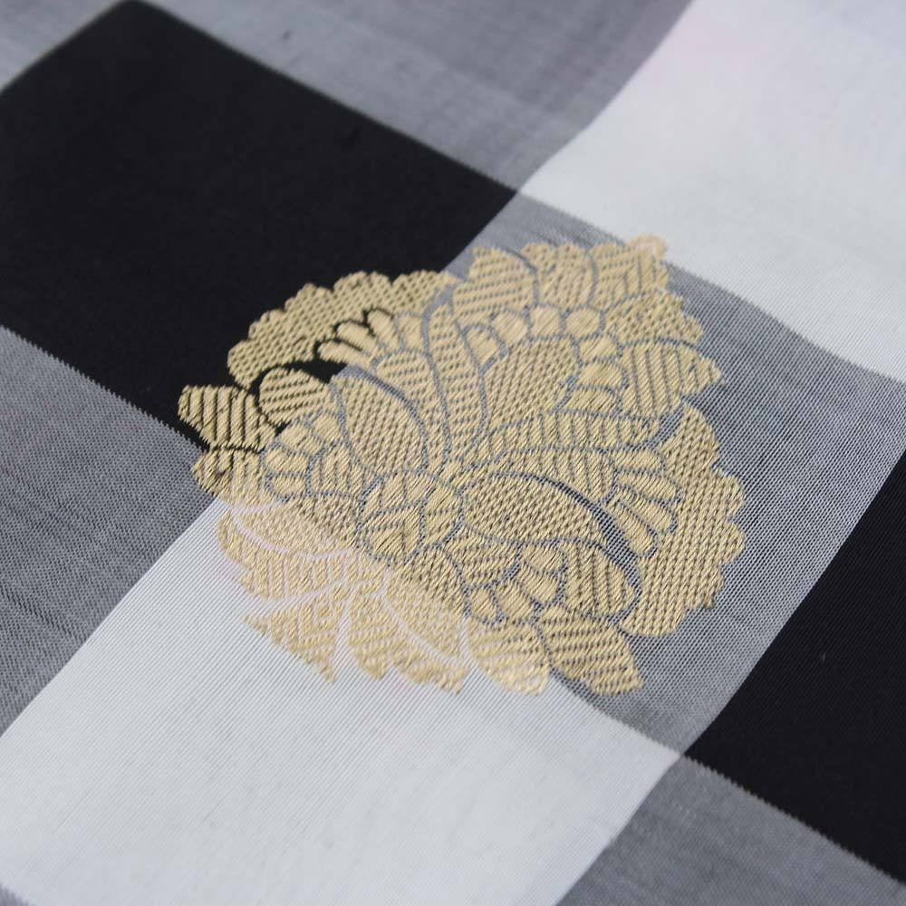 Checkered Pure Katan Silk Handloom Banarasi Saree - Tilfi